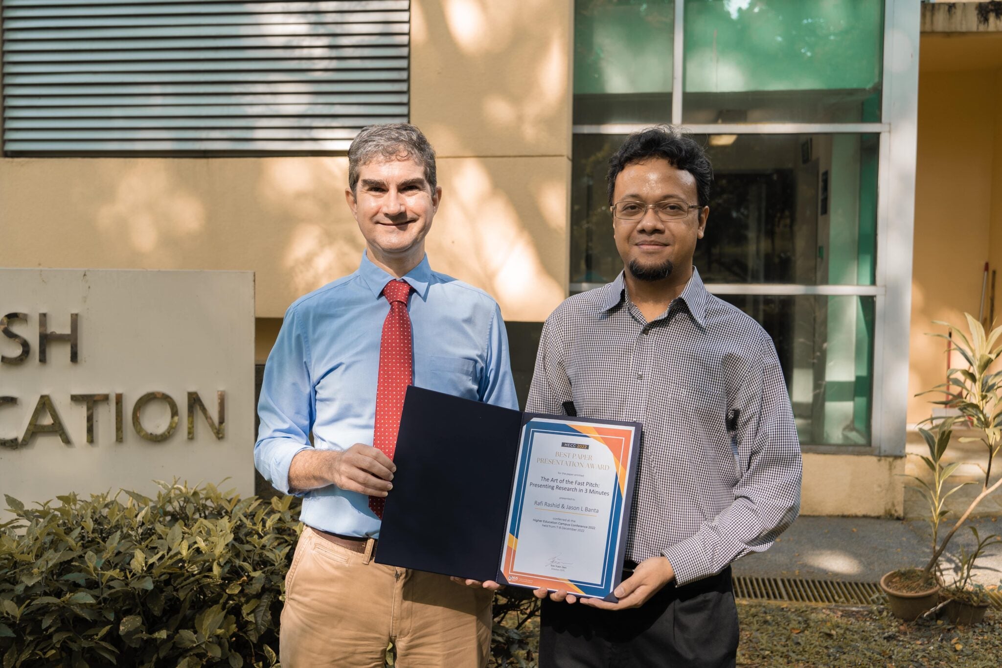 Congrats to Jason and Rafi for their CDTL HECC 2022 Best Paper ...