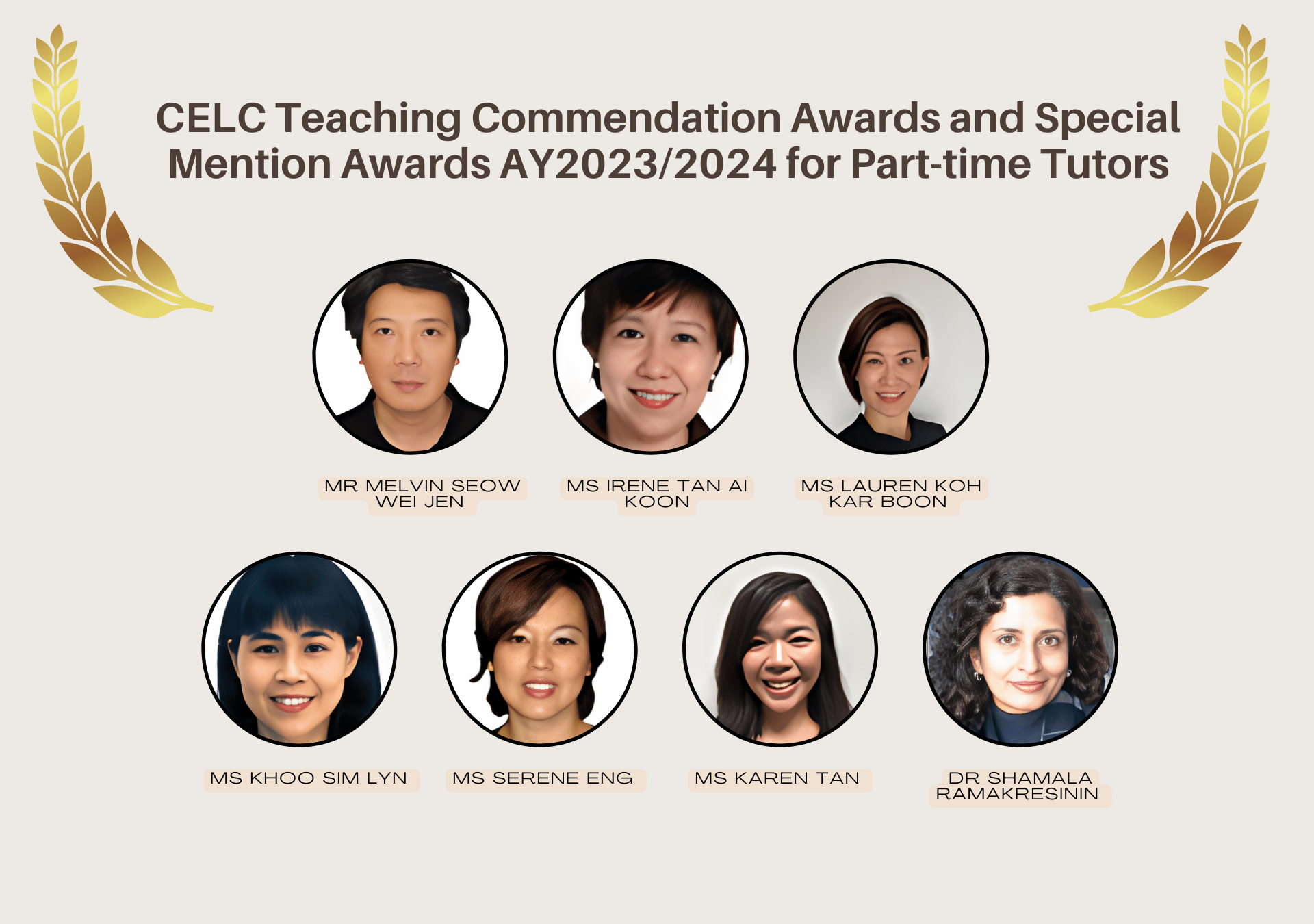 CELC Teaching Commendation Awards and Special Mention Awards AY2023 ...