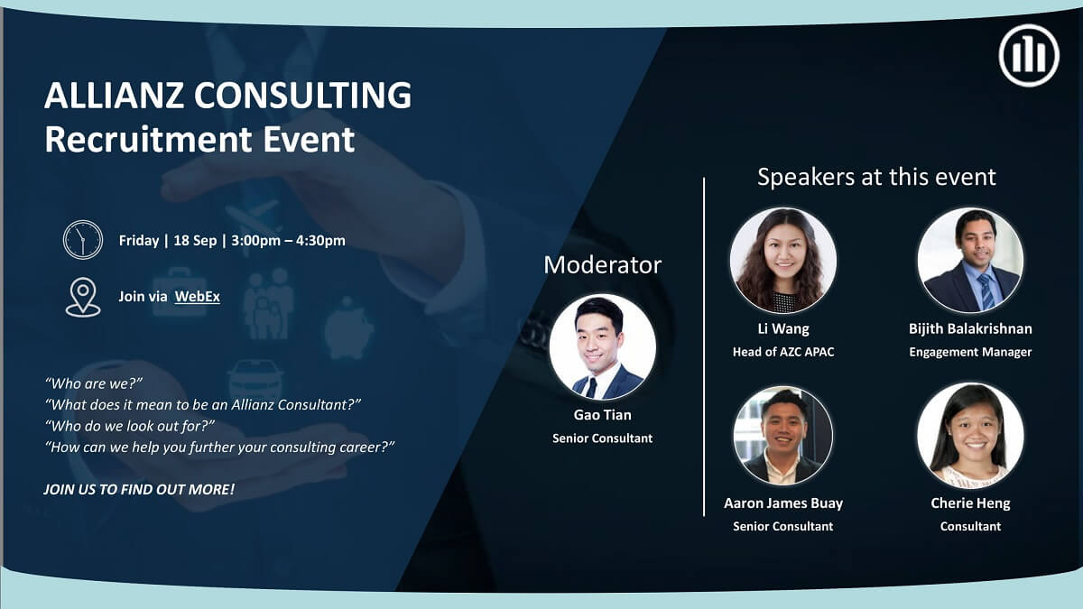 Allianz Consulting Recruitment Event - NUS Centre for Future-ready ...
