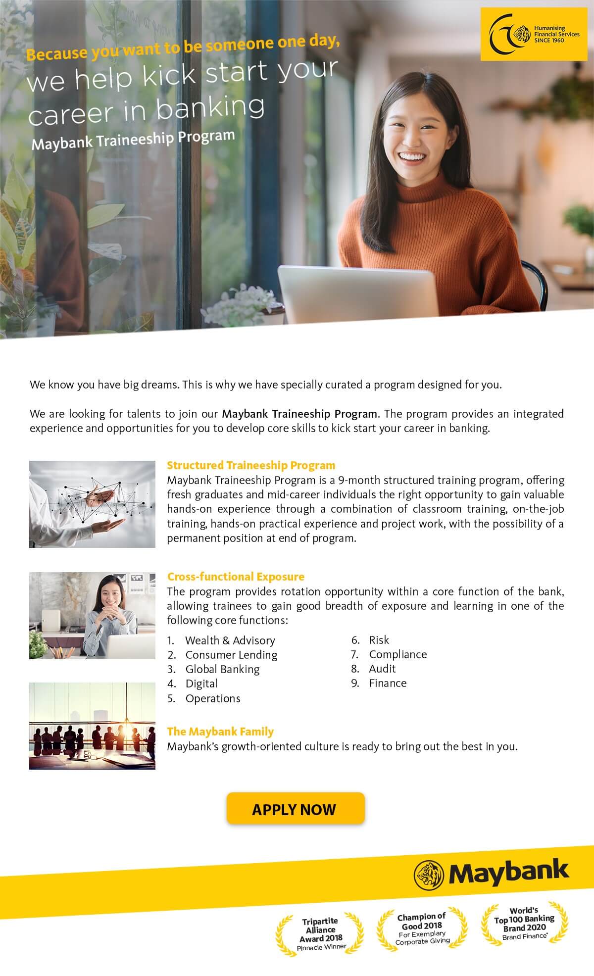 Maybank Traineeship Program 2020 – Digital, Operations, Finance - NUS ...