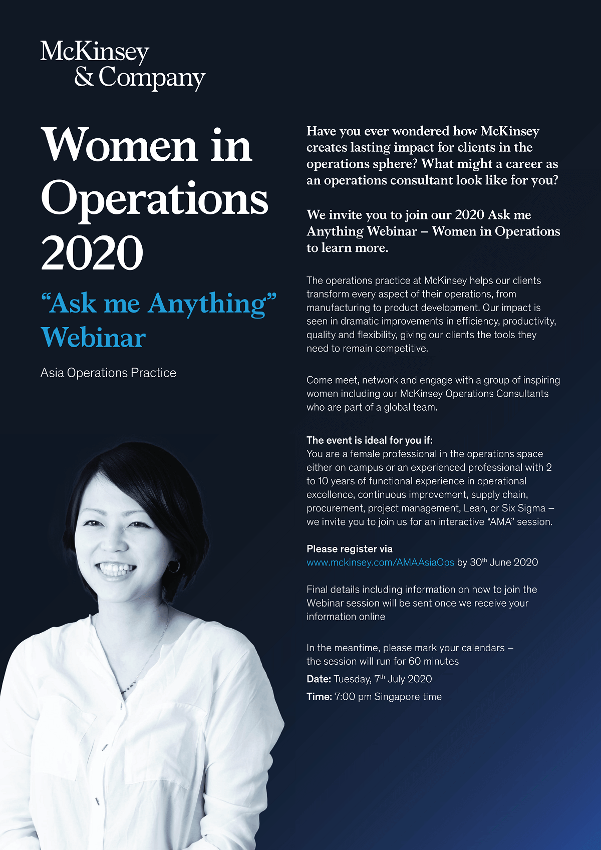 McKinsey Ask Me Anything – Women in Operations 2020 - NUS Centre for ...