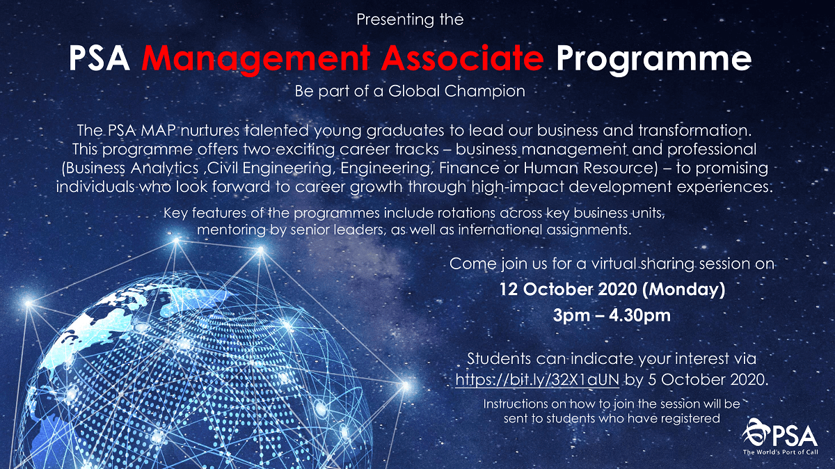 PSA Management Associate Online Engagement Session - NUS Centre for ...