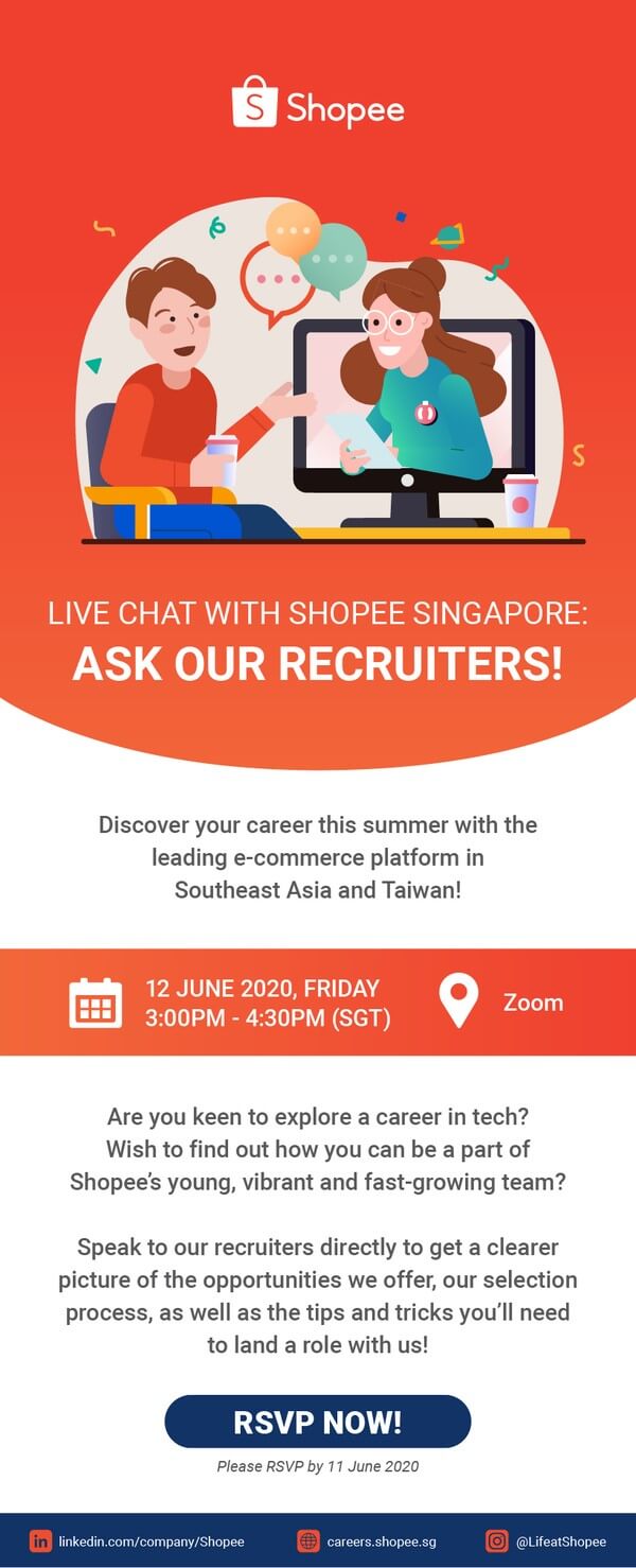 Live chat with Shopee Singapore: Ask Our Recruiters! - NUS Centre for ...