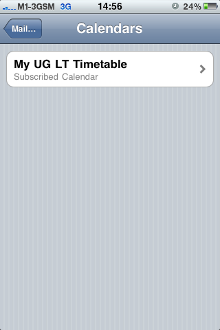 Student Timetable iOS Configuration Instructions